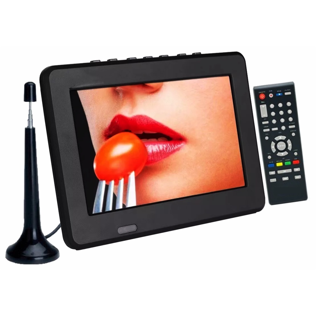 Tv Portátil Digital Led Monitor 9" Full Hd Conexões Usb Sd Av Controle ...