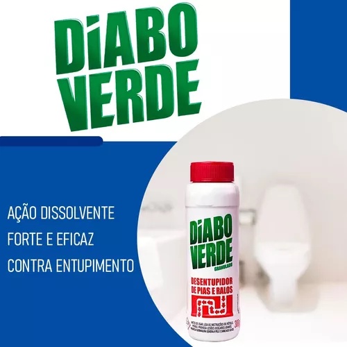 DIABO VERDE GRANULADO 300GR SUPER DESENTUPIDOR | Shopee Brasil