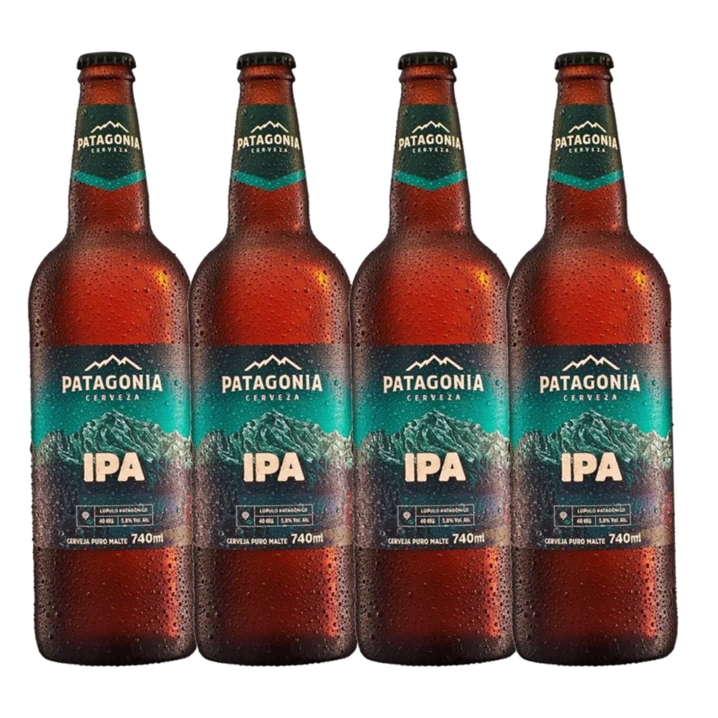 Cerveja PATAGONIA IPA One Way 740ml (4 Garrafas) | Shopee Brasil
