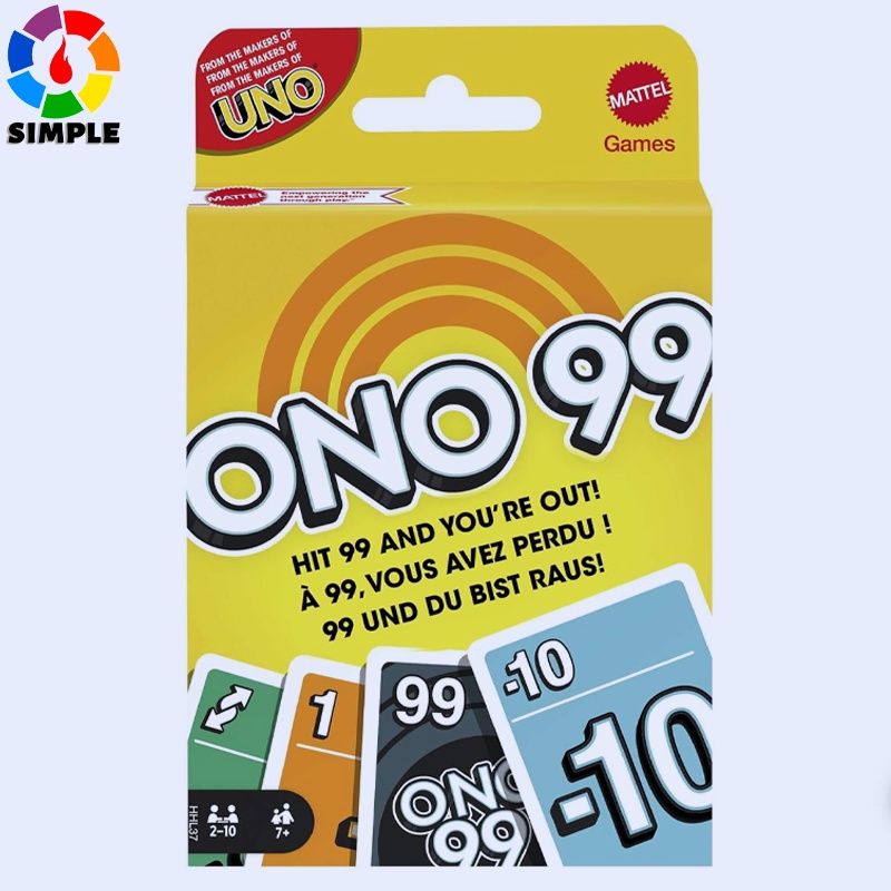 UNO ONO 99 Card Game for Kids & Families, 2 to 6 Players, Adding ...