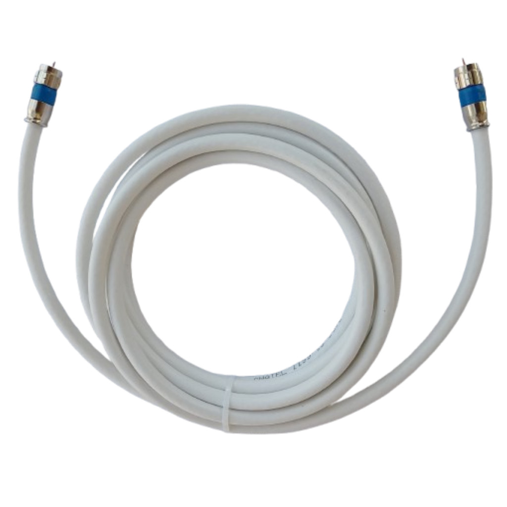 Cabo Coaxial 75 Ohms Branco Ligação RG6 3m Anatel Montado | Shopee Brasil