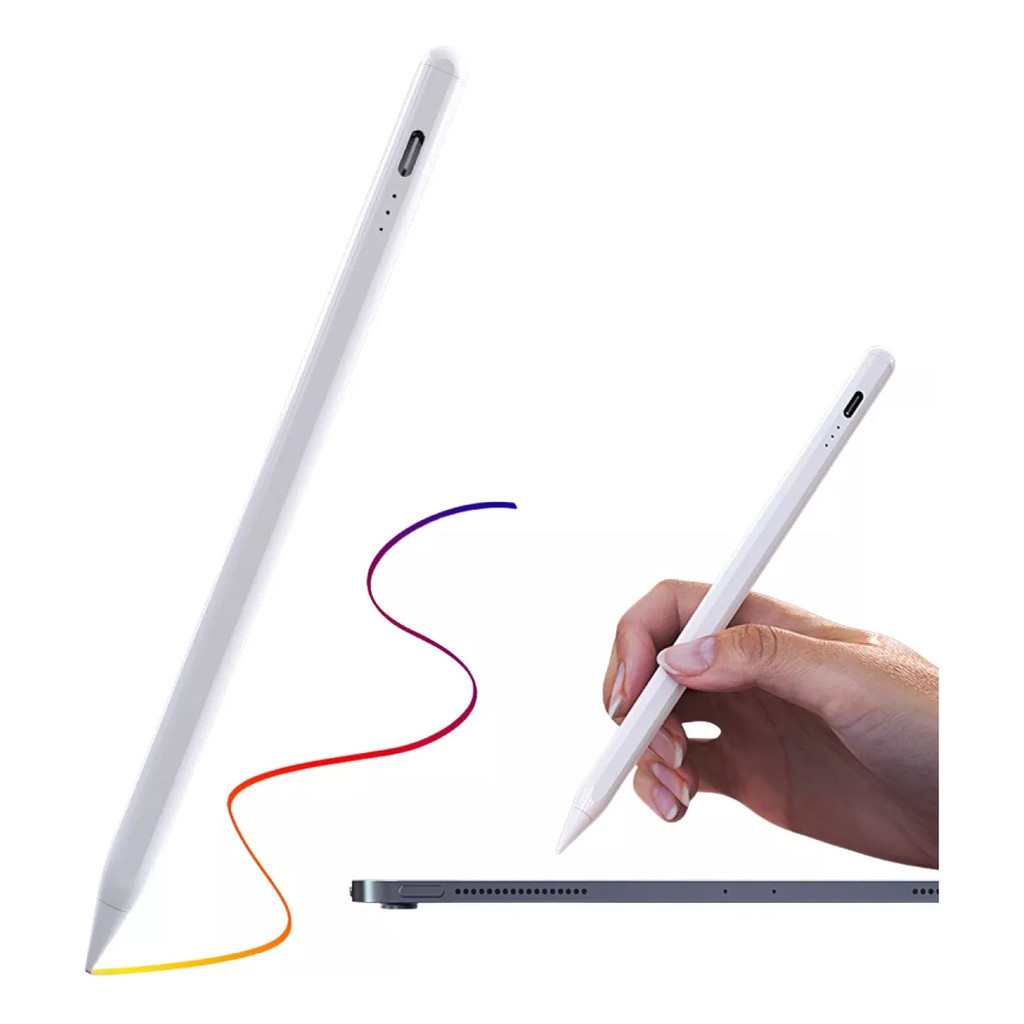 Caneta Touch Screen Ponta Fina Para Android Ios Tablet Recarregável Usb ...