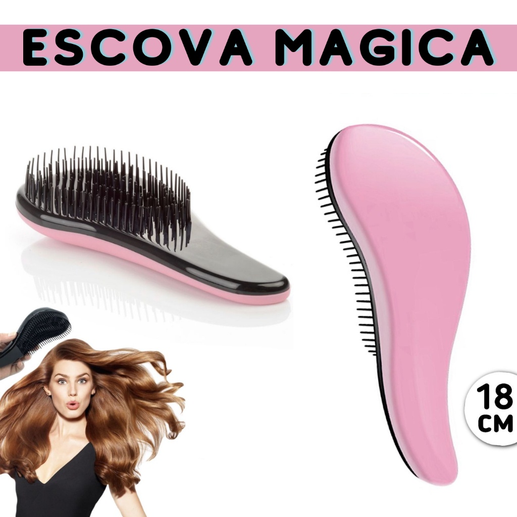 Escova Mágica Desembaraçadora de Cabelos Desembarace Seu Cabelo com ...
