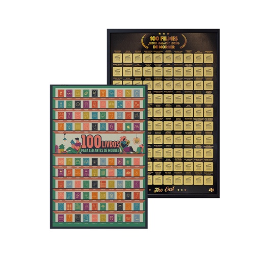 Kit Posters Raspadinhas: 100 Livros para Ler + 100 Filmes para Assistir ...