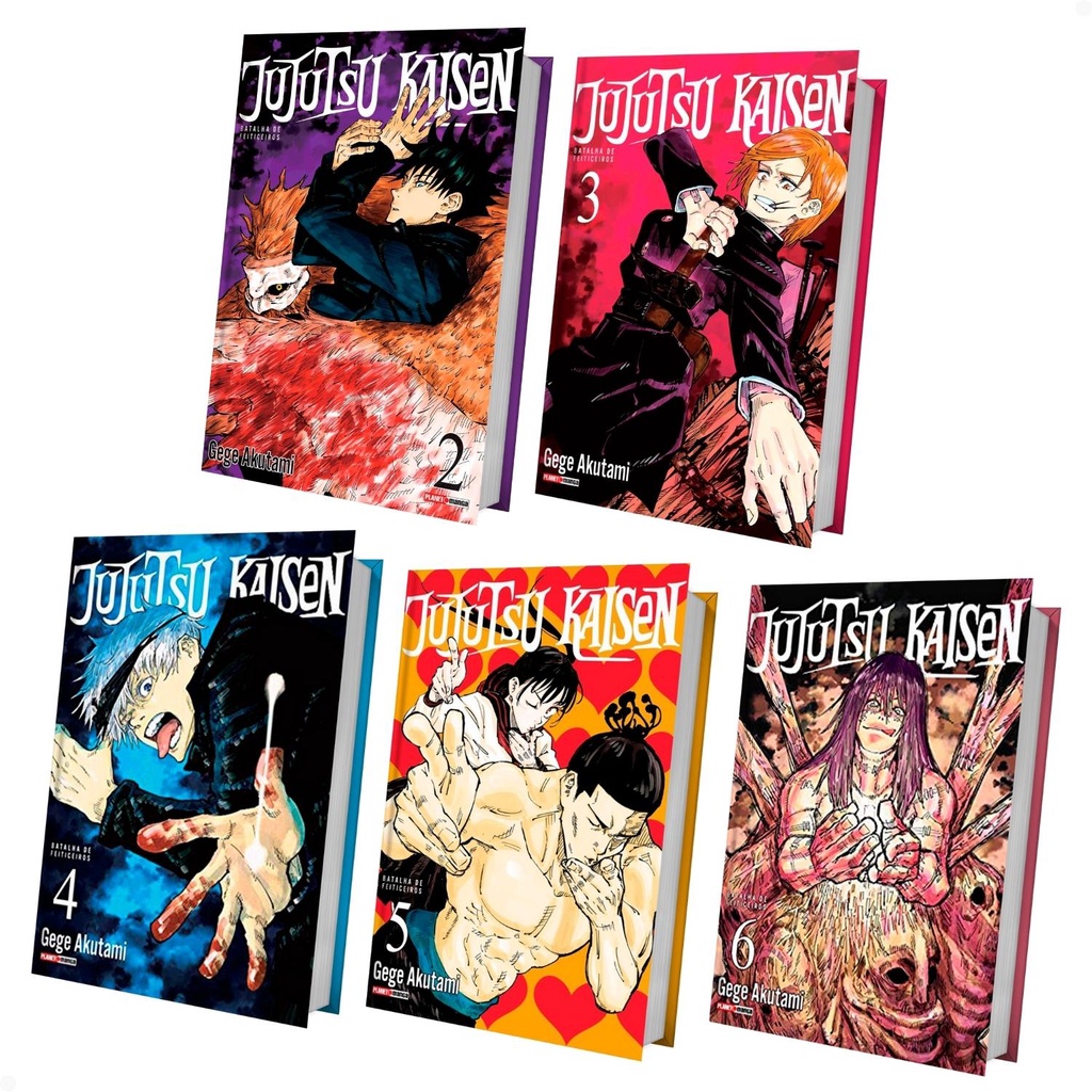 Jujutsu Kaisen Batalha De Feiticeiros Mangá Vol 2 Ao 6 Kit Panini