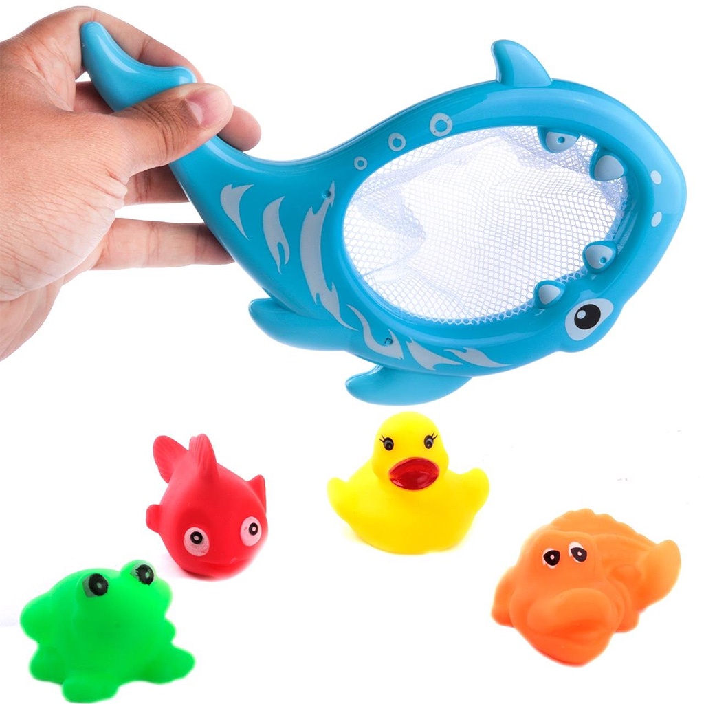 Rede Tubarao Pescaria Patinho Sapinho Jacare Brinquedo Banheira ...