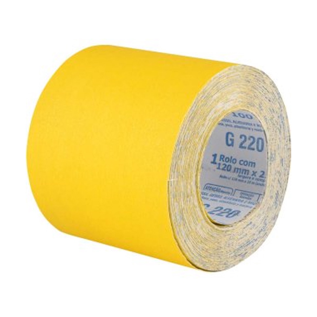 Lixa Papel Em Rolo 25 M Lp100 120 Mm X 25 M Grão 220 Vonder | Shopee Brasil