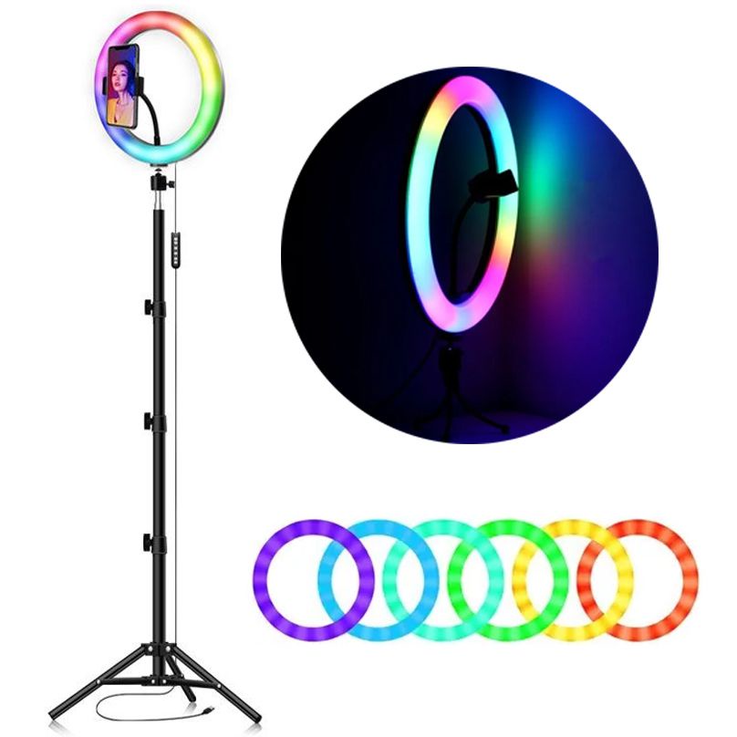 Kit 10 Polegada Colorido Ringlight Rgb | Shopee Brasil