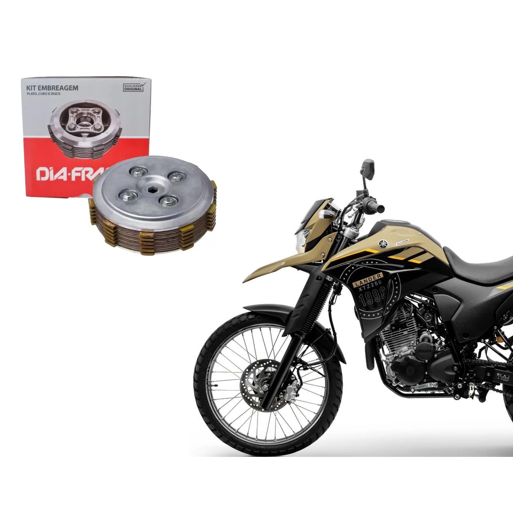 Embreagem Completa Diafrag Fz25 Fazer 250 Xtz 250 Lander Tenere Ano ...