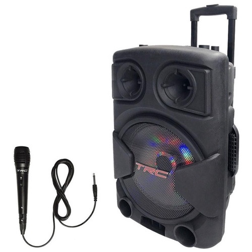 CAIXA DE SOM ATIVA 12 POLEGADAS 450W COM LED MICROFONE E BATERIA TRC-5545 TRC | Shopee Brasil