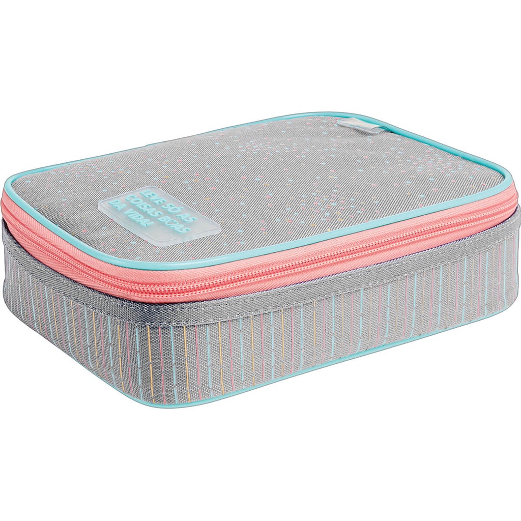 Estojo Box Escolar Grande 100 Pens Académie Dots Tilibra | Shopee Brasil
