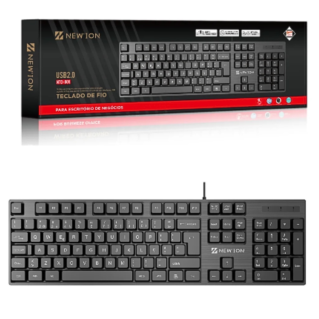 Teclado de Fio Usb2.0 Teclas Macias NTC-005 NEW'ION | Shopee Brasil