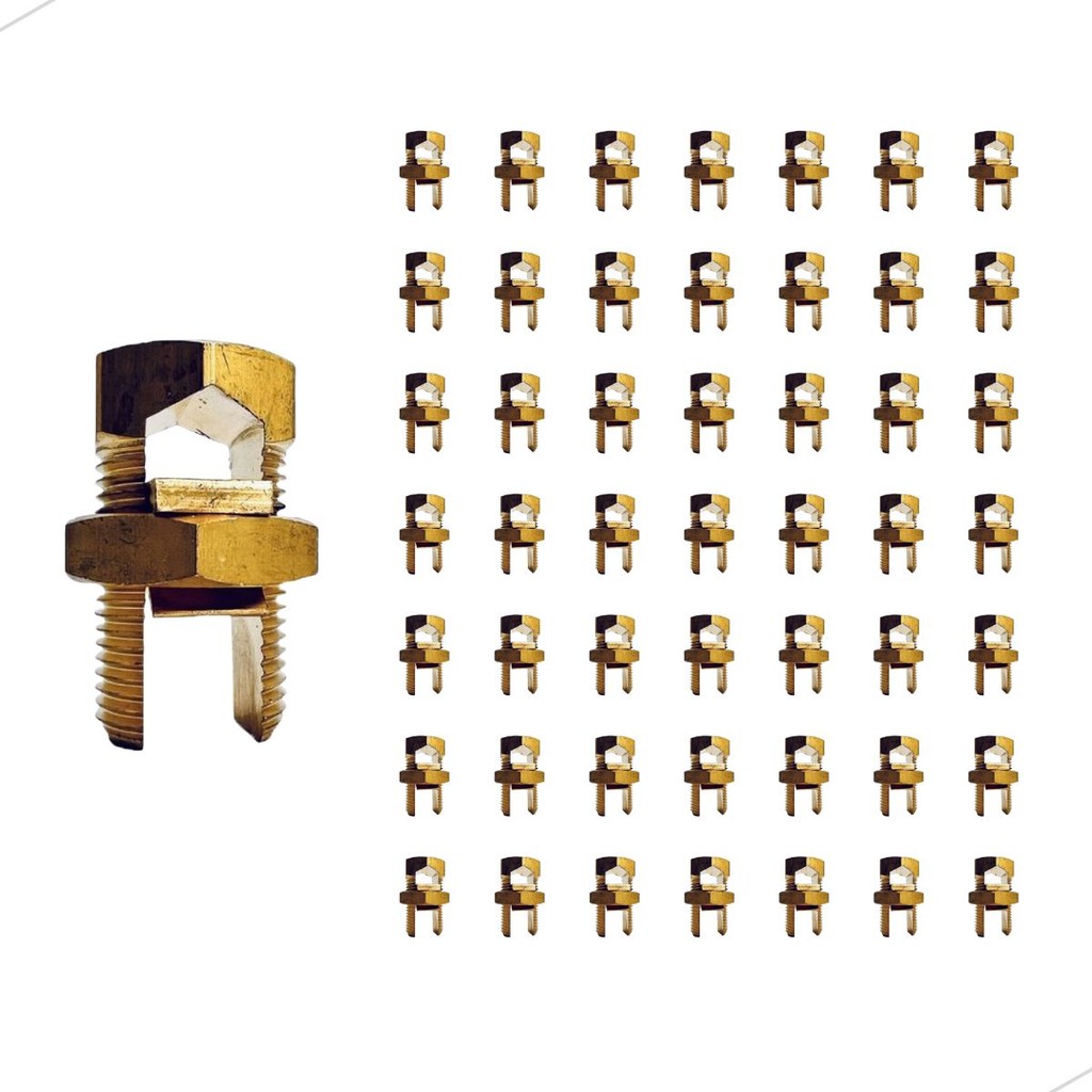 Kit 50 Conector Split Bolt Parafuso Fendido Para Cabo e Fio 16mm | Shopee Brasil