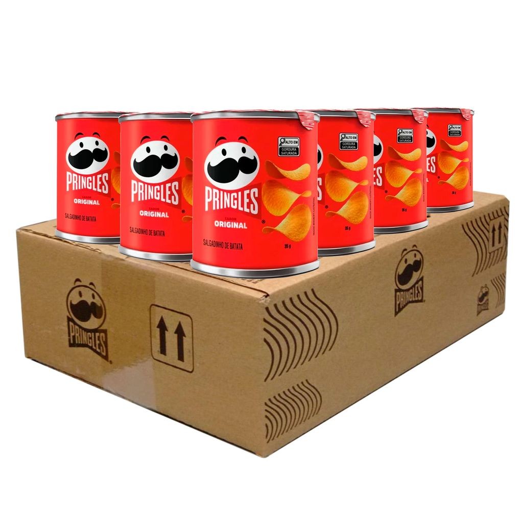 Kit com 12 Mini Latas de Batata Pringles Original 35g | Shopee Brasil