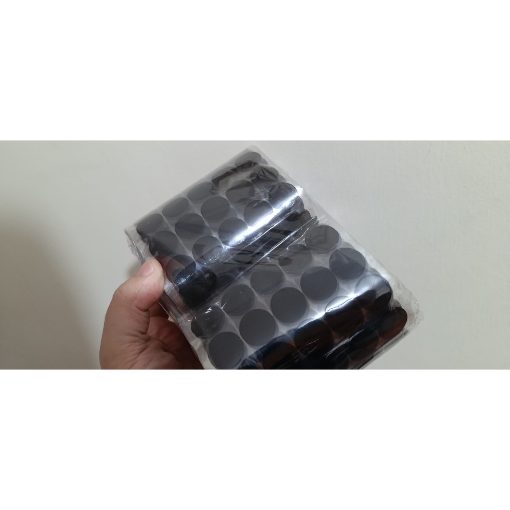 50 pares de mini velcro adesivo redondo 20mm Preto | Shopee Brasil