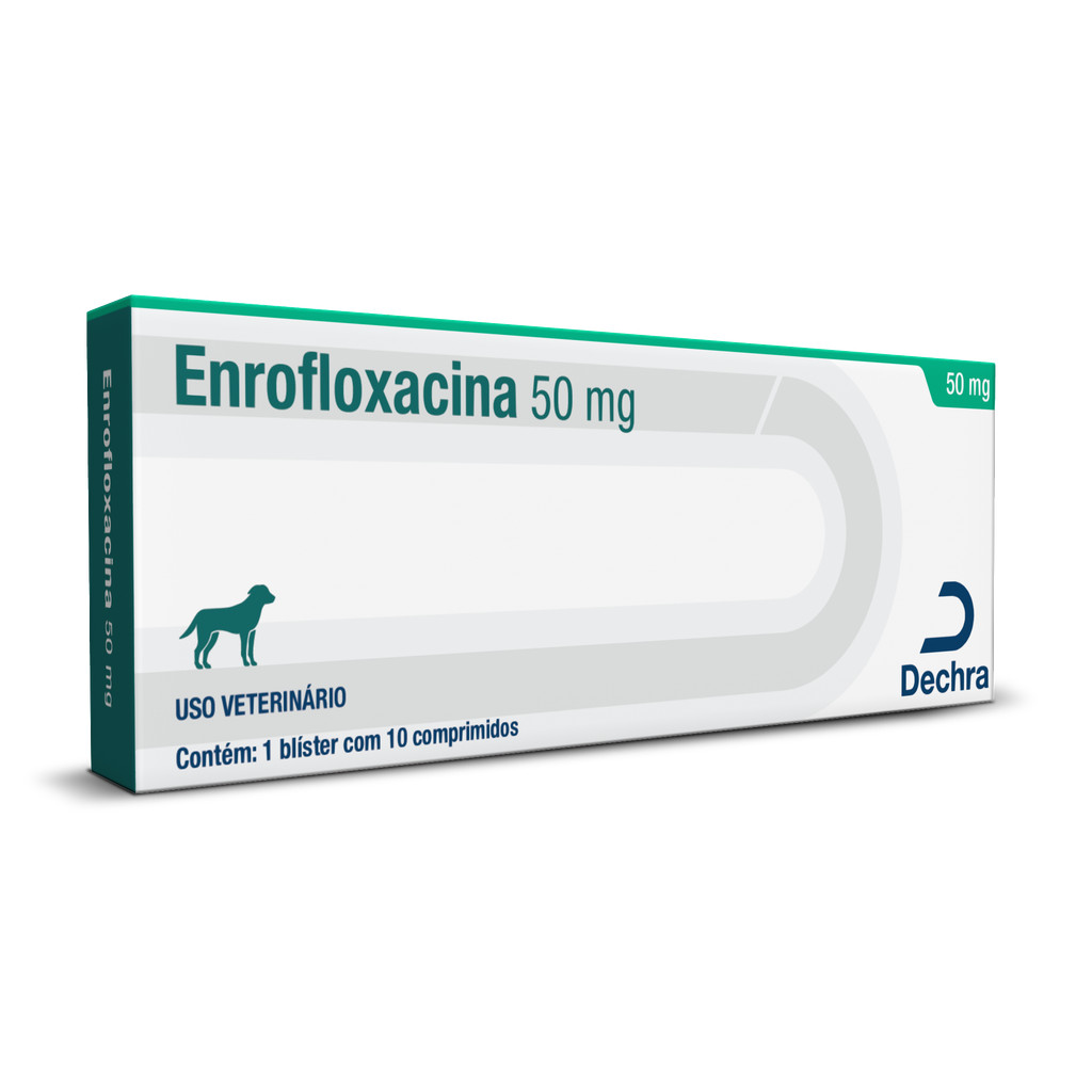 Antibiótico Enrofloxacina 50mg 10cp - Dechra | Shopee Brasil