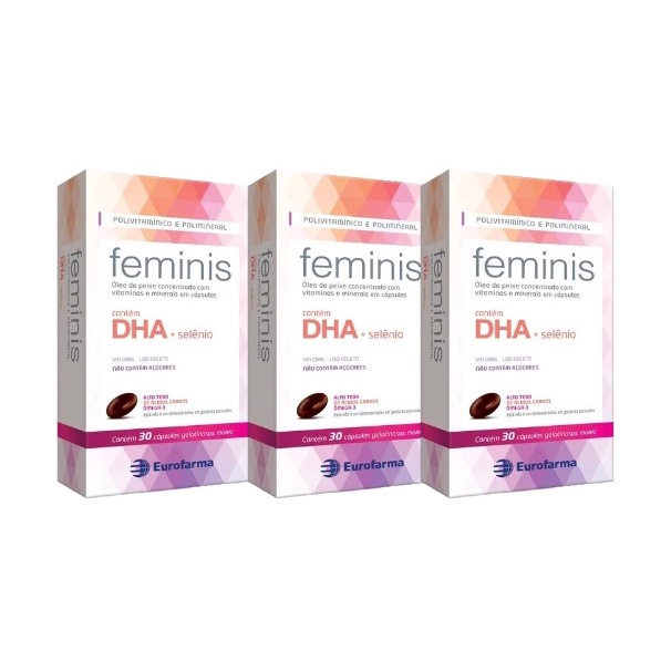 Kit 3 Polivitamínico Feminis 30 Cápsulas - Eurofarma | Shopee Brasil
