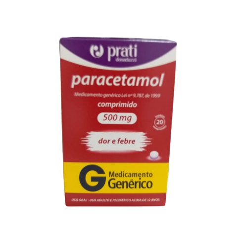 Paracetamol 500mg Prati Donaduzzi Caixa 20 Comprimidos | Shopee Brasil