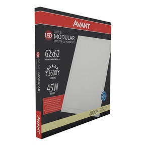 Plafon Painel Led Embutir Quad 62x62 45w 4000k Bivolt Avant | Shopee Brasil