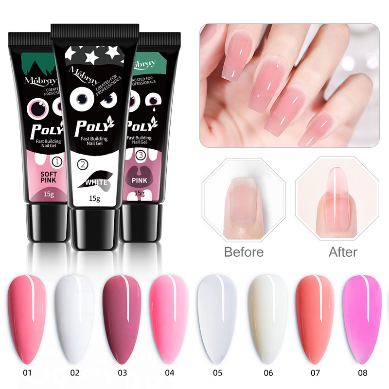Mobray Polygel Para Extensões De Decoração De Unhas Poly Uv Builder Gel ...