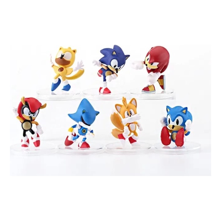 Pack Sonic 7 Miniaturas Metal Sonic Knuckles Tails 6cm | Shopee Brasil