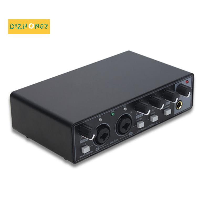 Placa De Som Profissional De Interface De Áudio Phantom Power Guitarra ...