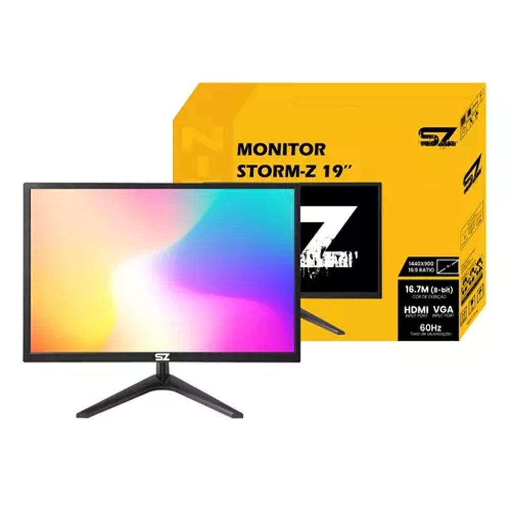 Monitor Led Brx Storm-z 19'' Hdmi + Vga (Msz19bk) | Shopee Brasil