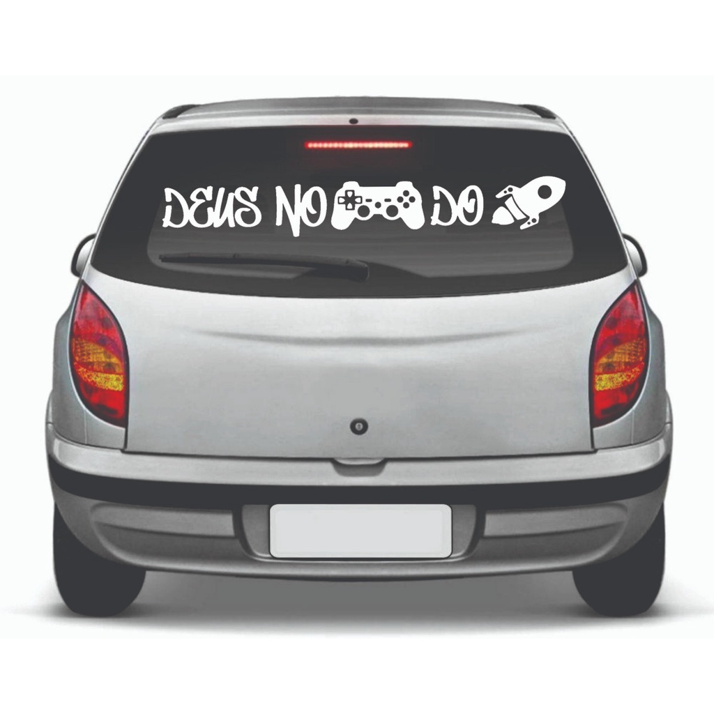Adesivo Automotivo Parabrisa Carro Deus No Controle Foguete | Shopee Brasil