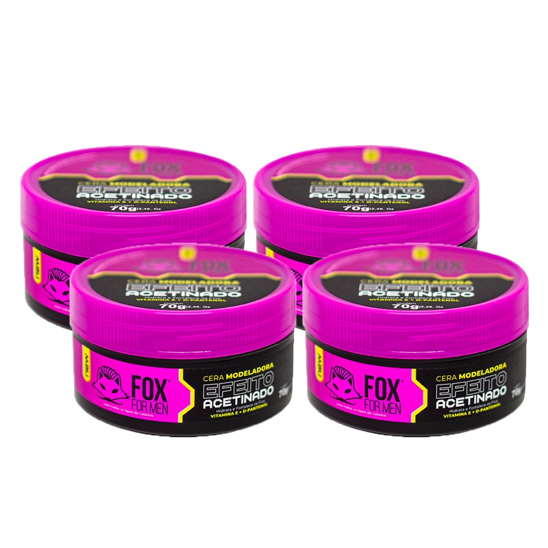 Pasta Cera Creme Modelador Fixador EFEITO ACETINADO 70g - FOX FOR MEN ...