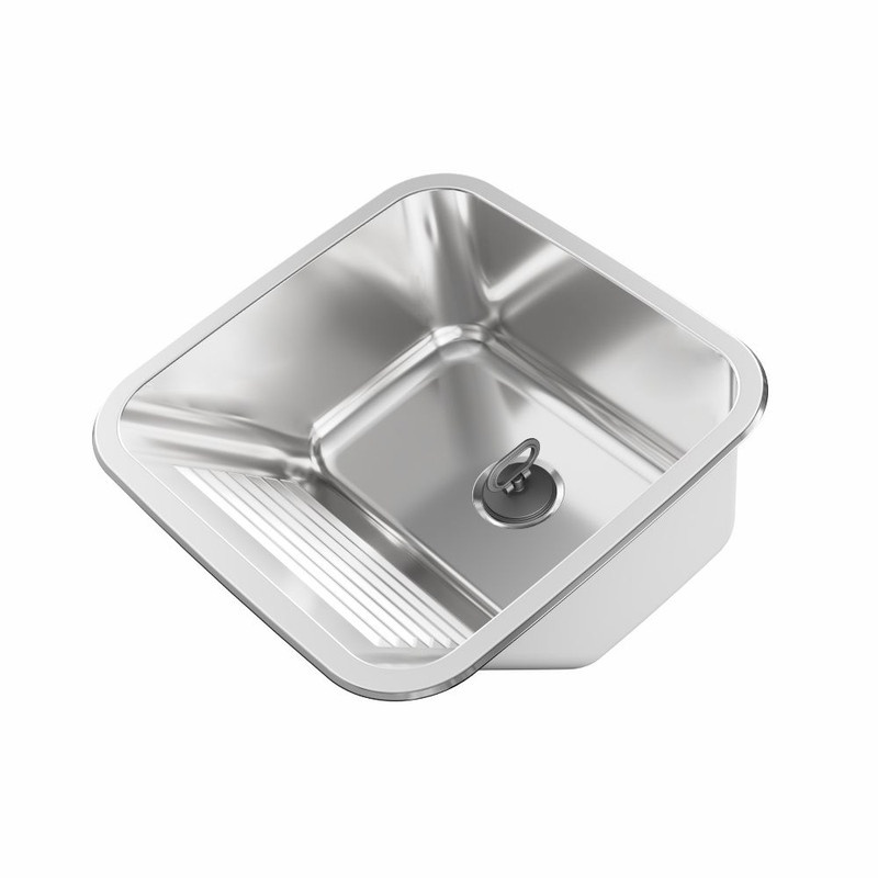 Tanque lavar roupas Inox Embutir 450x450x205 acabamento Polido 25 ...