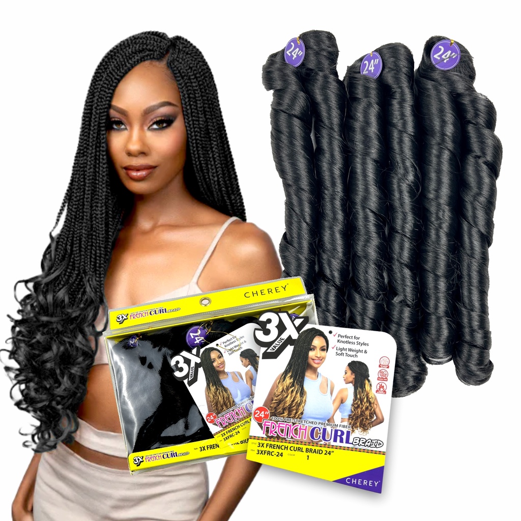 Cabelo Jumbo Ondulado 3x French Curl Braid 24' Cherey 200gr | Shopee Brasil