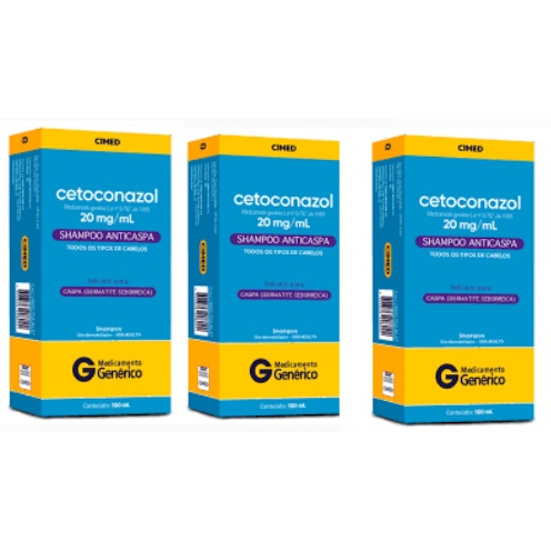 Kit 3x Shampoo Cetoconazol Cimed Genérico 100 ml | Shopee Brasil