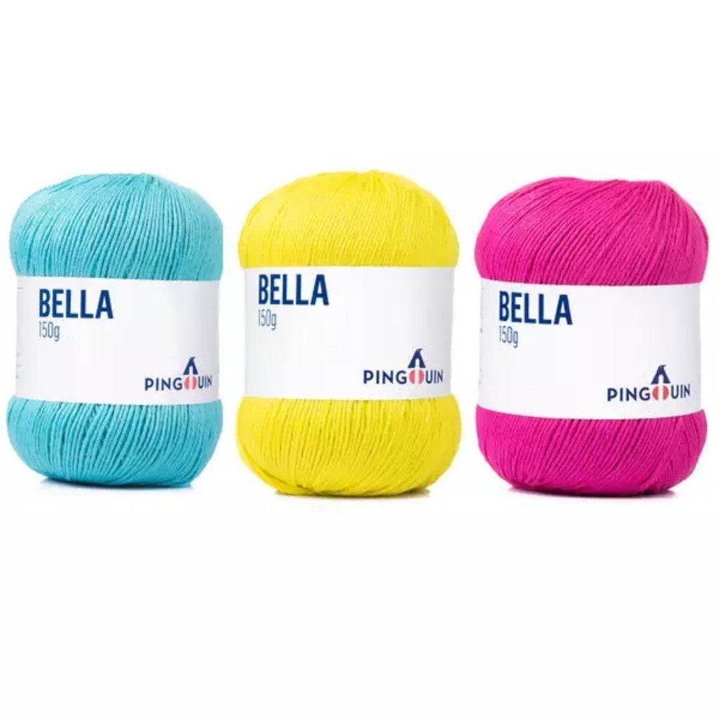 Kit Com 6 Linhas Bella Pingouin 150g Escolha a Cor | Shopee Brasil