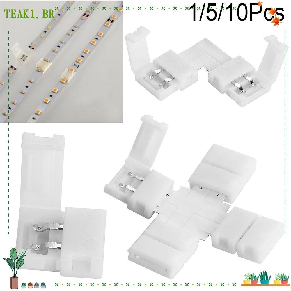 Conector De Fita LED TEAKED 1/5/10Pcs Para 3528 5050 Canto Do Acoplador ...