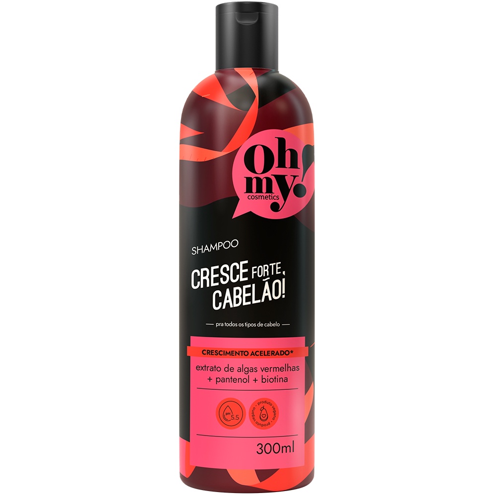Shampoo Cresce Forte, Cabelão! 300ml Oh My! | Shopee Brasil