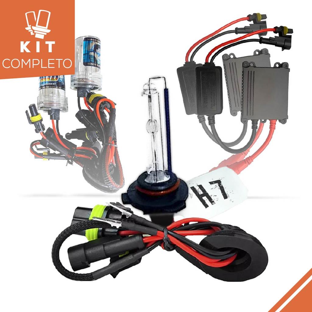 Kit Completo Par Farol Xenon Reator 12v 6000k H7 Lâmpada Slim | Shopee ...
