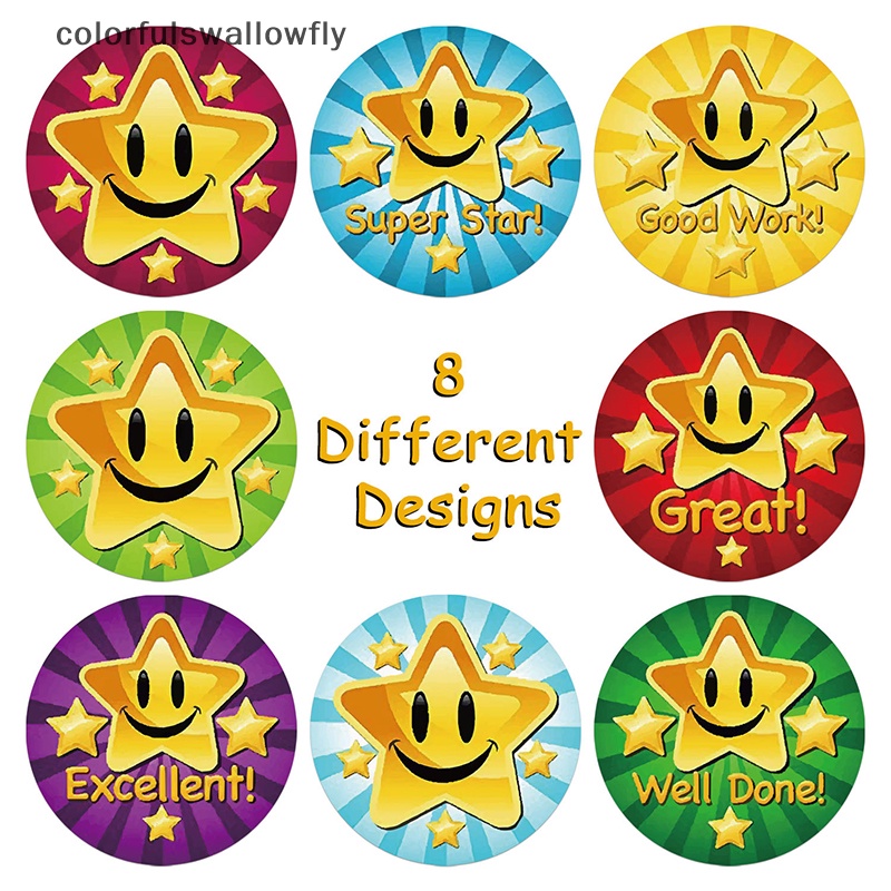 Adesivos Coloridos De 500pcs Reward Stickers De Incentivo Ao | Shopee ...
