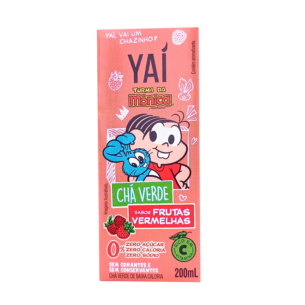 Cha Verde Sabor Frutas Vermelhas Turma Da Monica Yai 200ml | Shopee Brasil