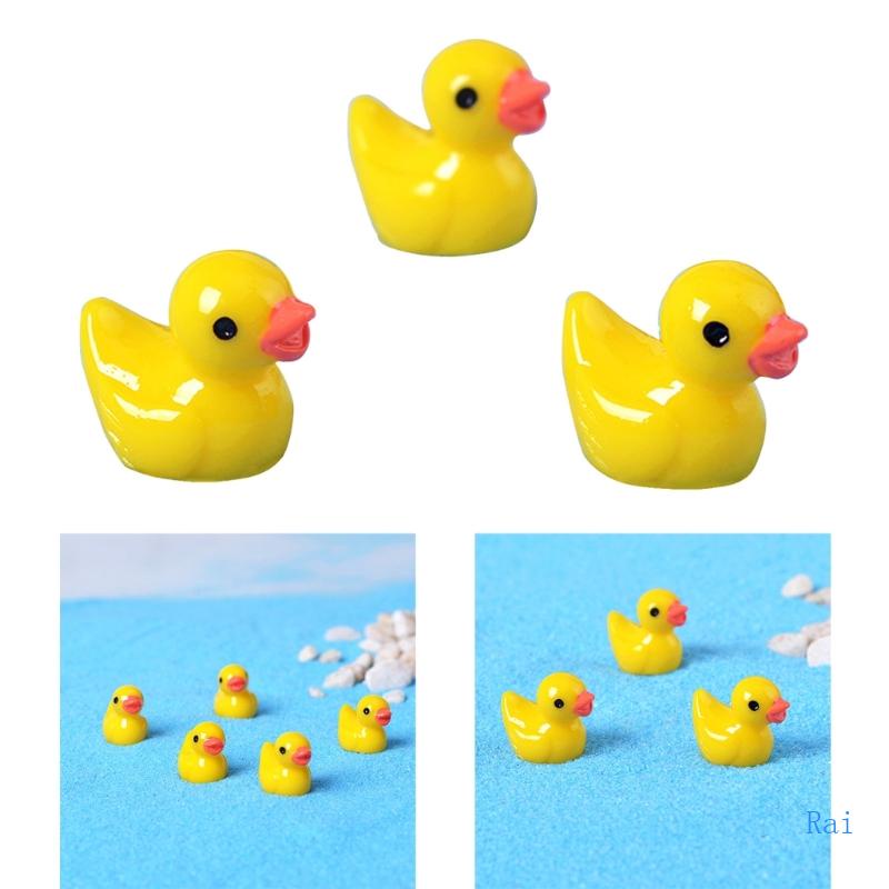 Rai 50pcs Resina Mini Pato Figuras Miniaturas De Ornamentos Fadas ...