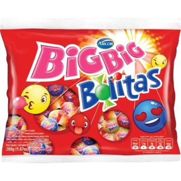 Chiclete Big big Bolitas Sortido 252g Arcor | Shopee Brasil
