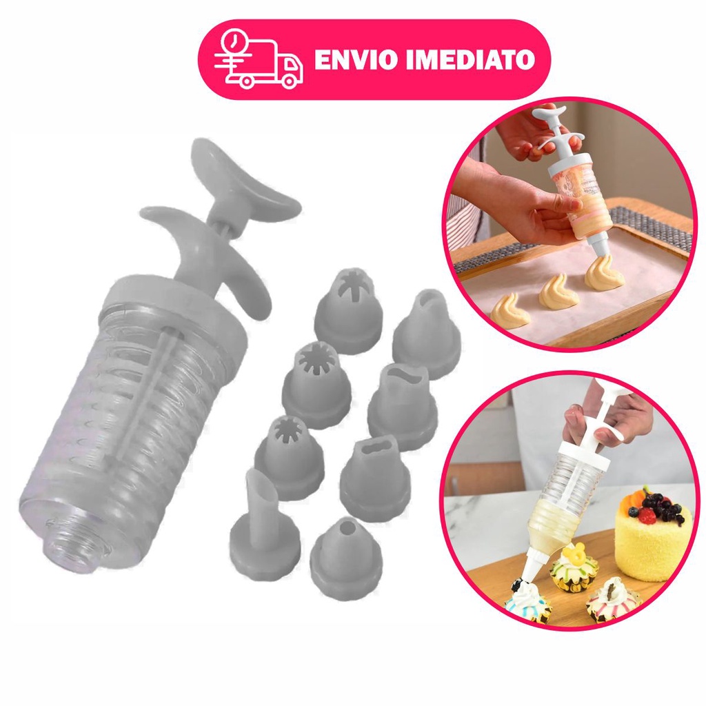 Kit Confeiteiro Bisnaga + Bicos De Confeitar Bolos Tortas Profissional ...