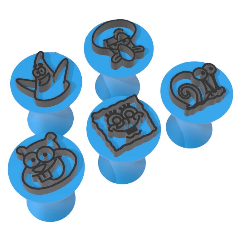 Kit 5 Carimbo Marcador Brigadeiro Bob Esponja Desenho Patrick | Shopee ...