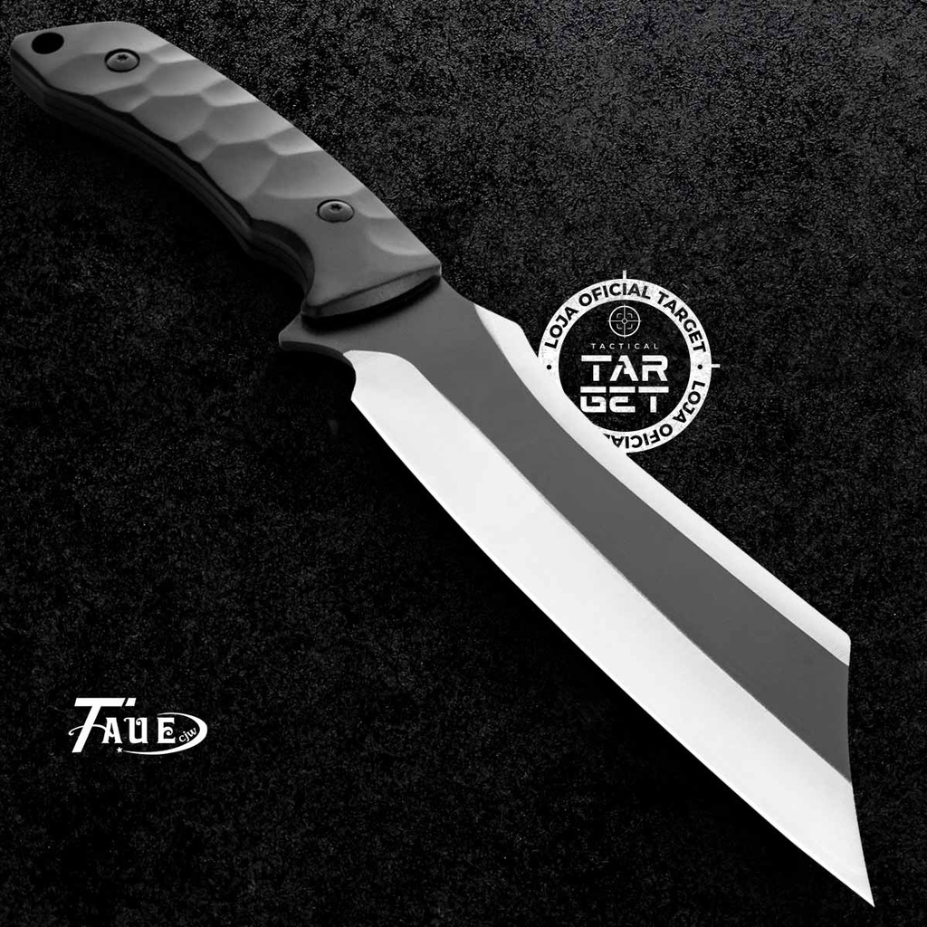 CUTELO FACA FULLTANG AÇO INOX COM BAINHA RÍGIDA PESCA CHURRASCO LÂMINA ...