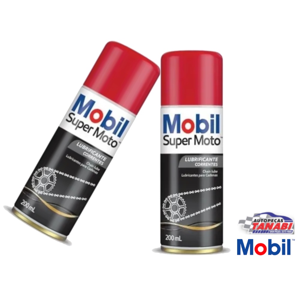 Kit 2 Lubrificante de Correntes Spray Para Motos Mobil Super Chain Lube ...
