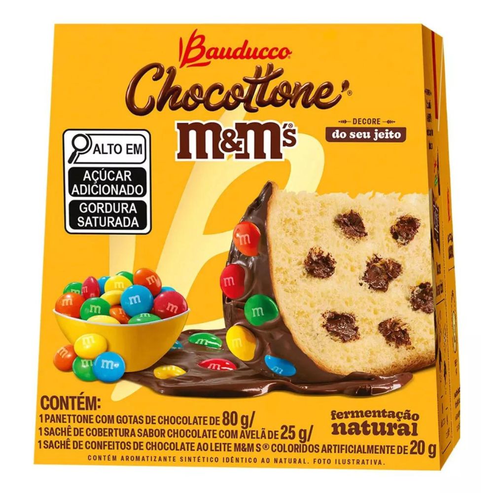 Chocotone Bauducco Kit 24 Mini Panetones M&M's Chocolate 80g | Shopee ...