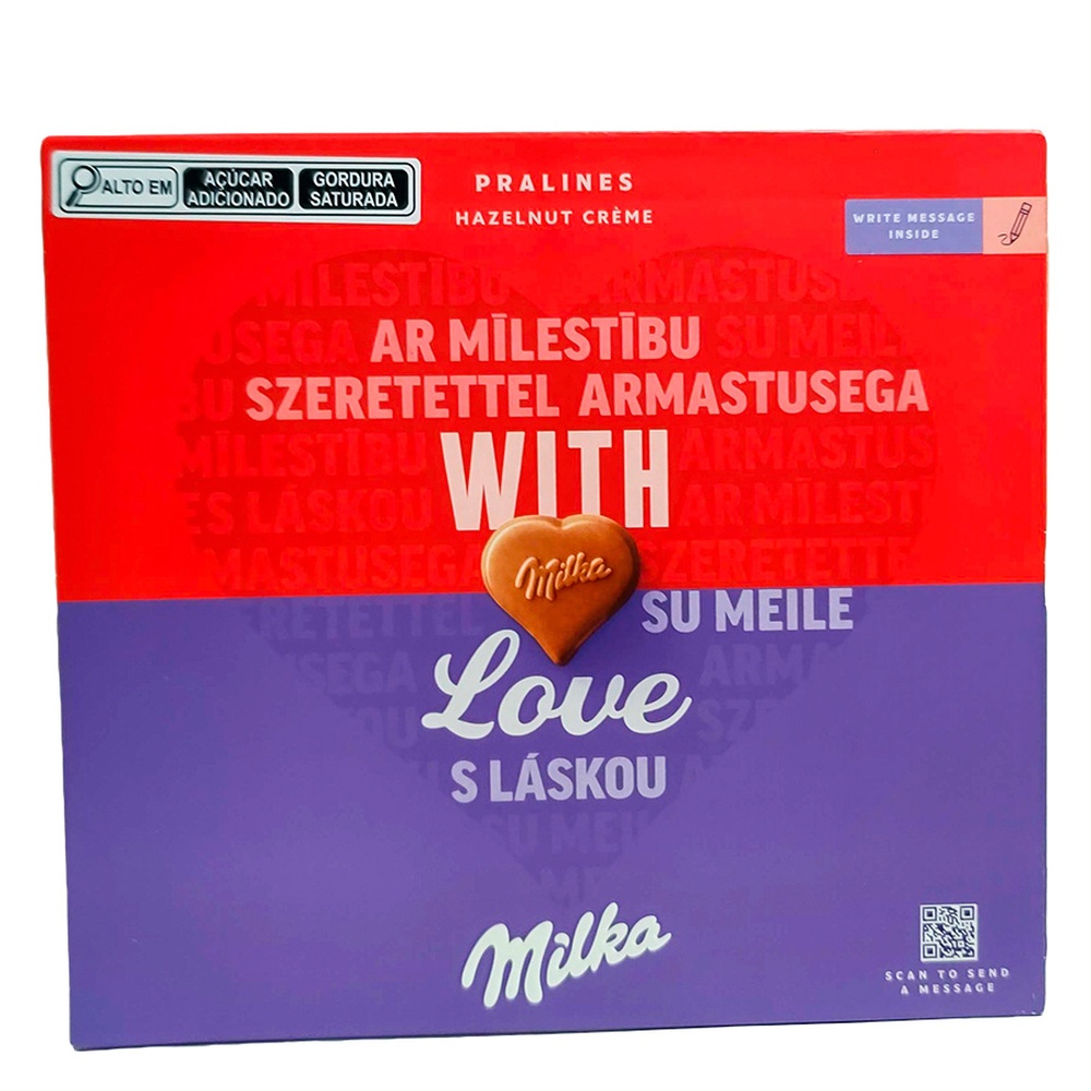 CHOCOLATE 110G HAZELNUT CREAM I LOVE - MILKA | Shopee Brasil