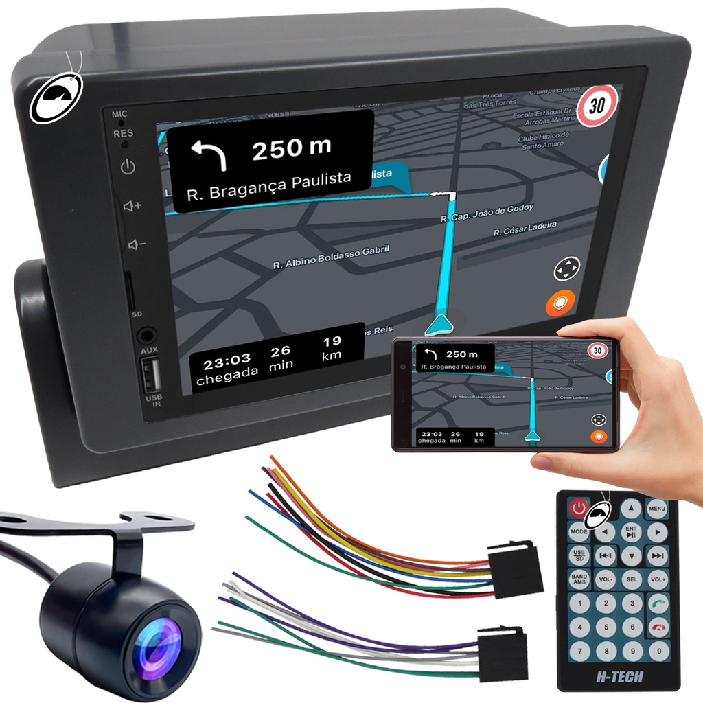 Multimídia 2 Din 7'' Polegadas Uno Mille 94/13 Fiorino 97/13 + Câmera Ré | Shopee Brasil