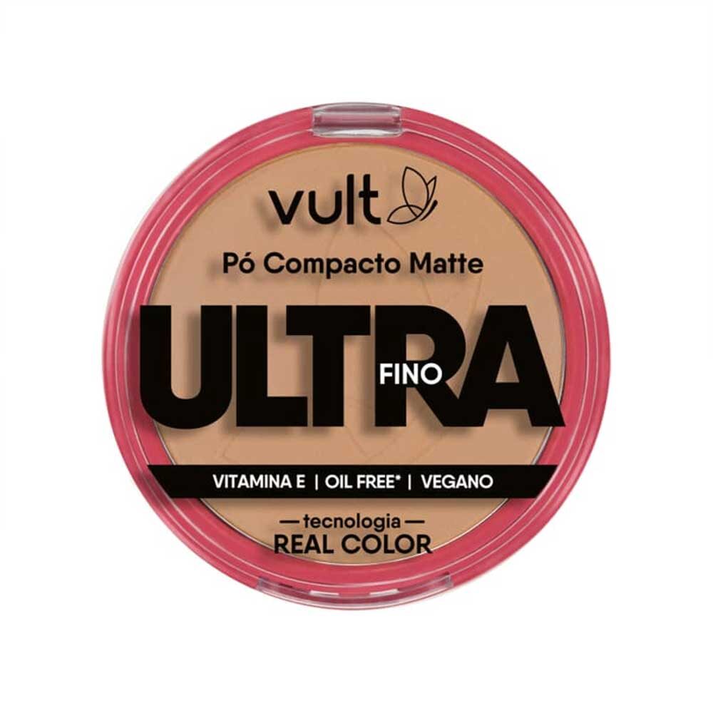 Pó Compacto Facial Matte Ultra Fino Médio Claro Make Vult 9g | Shopee Brasil