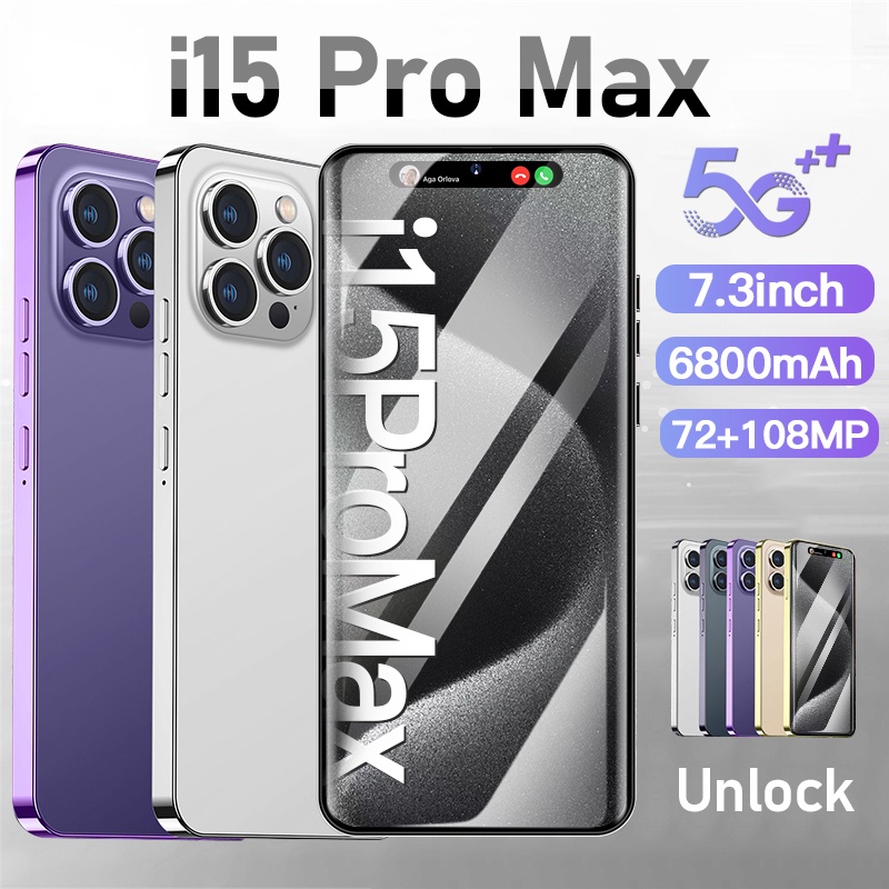 Original-GoodLuckGift I15 Pro Max Smartphone 4 + 128GB Memória Grande Tela Full HD Telefone ...