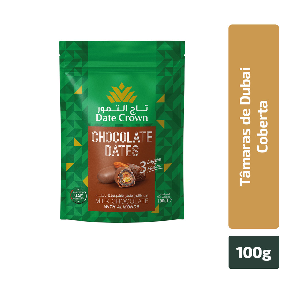 Tâmara Com Cobertura De Chocolate Date Crown 100G | Shopee Brasil